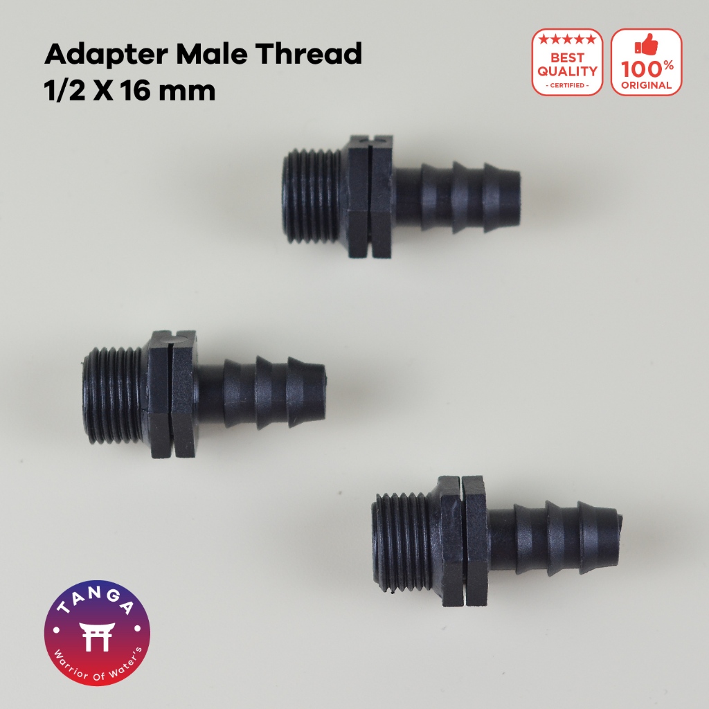 Jual Adapter Male Thread 1/2 X 16 mm Konektor Untuk PVC Ke Selang PE 13 ...