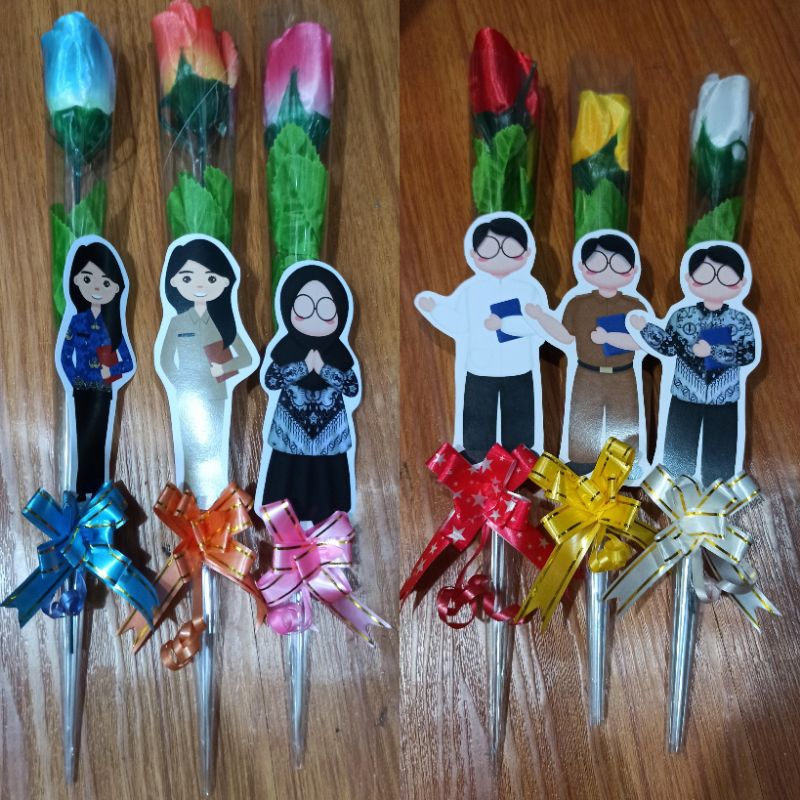 Jual BUKET BUNGA MAWAR TANGKAI HARI GURU | Shopee Indonesia