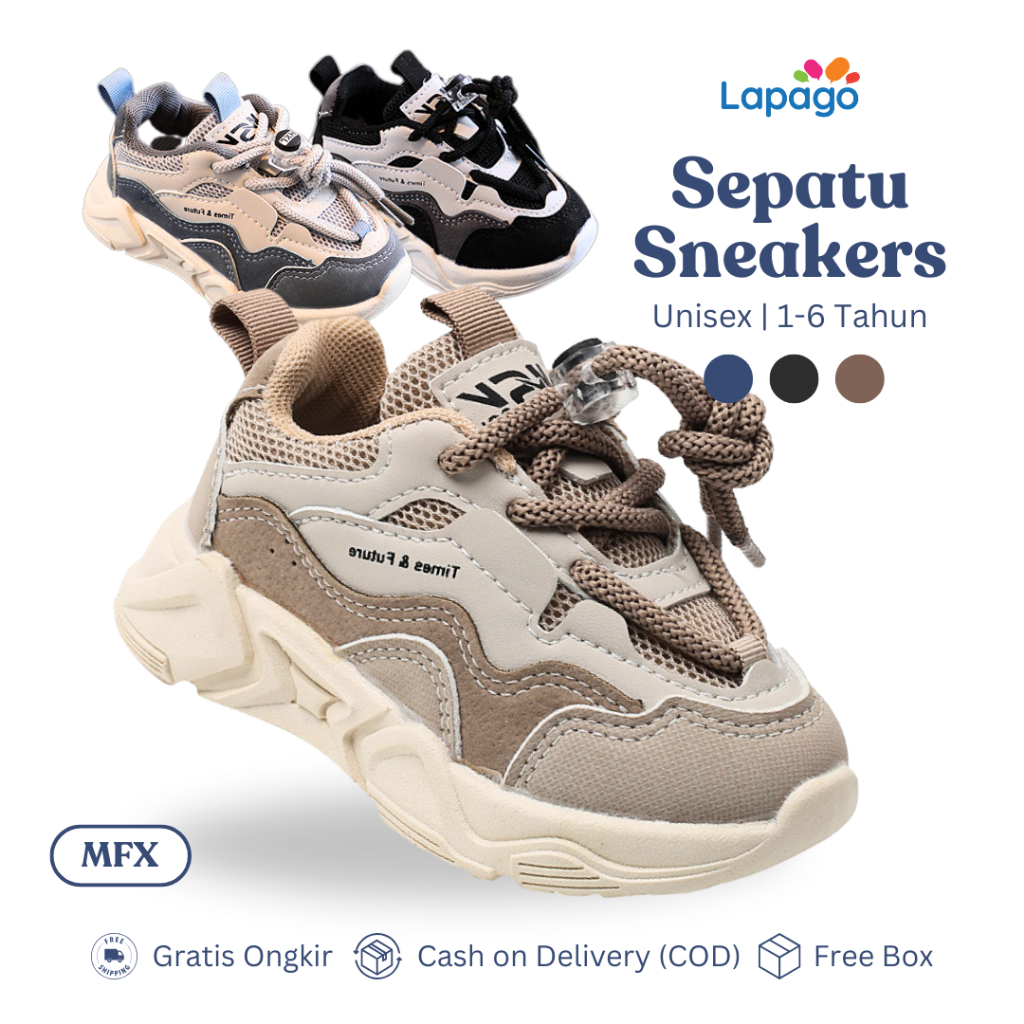 Jual LAPAGO FREE BOX Sepatu Sneakers Casual Anak Laki Laki Perempuan ...