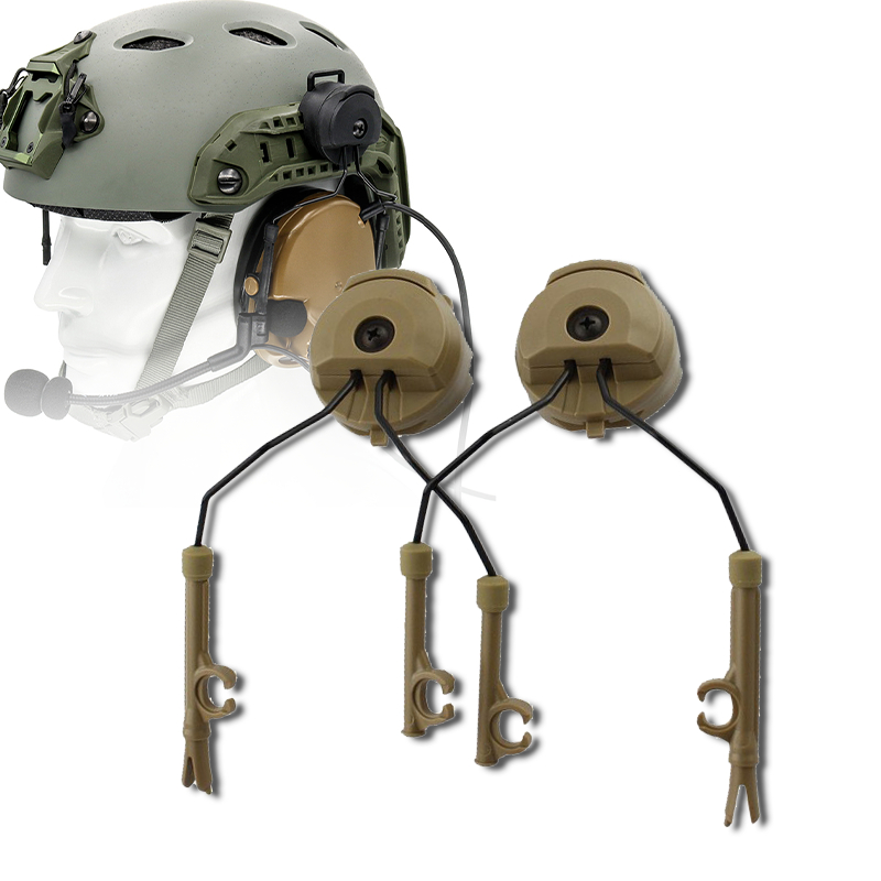 Jual 1set Helmet Rail Adapter Earmuff Helmet Track Earmuff Helmet Rail ...