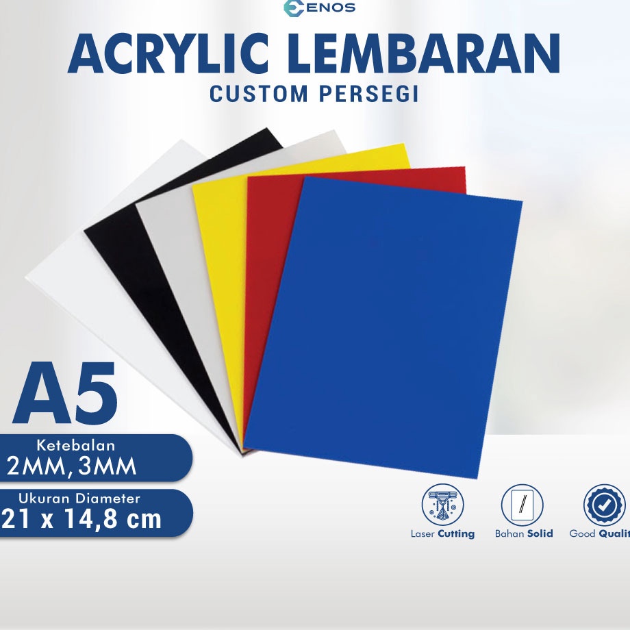 Jual Instan AKRILIK A5 WARNA TEBAL 2MM 3MM ACRYLIC LEMBARAN | Shopee ...