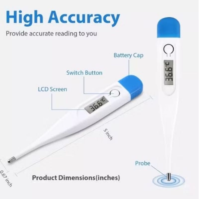 Jual Termometer Digital Bayi / Alat Pengukur Suhu Badan Bayi Dan Dewasa ...