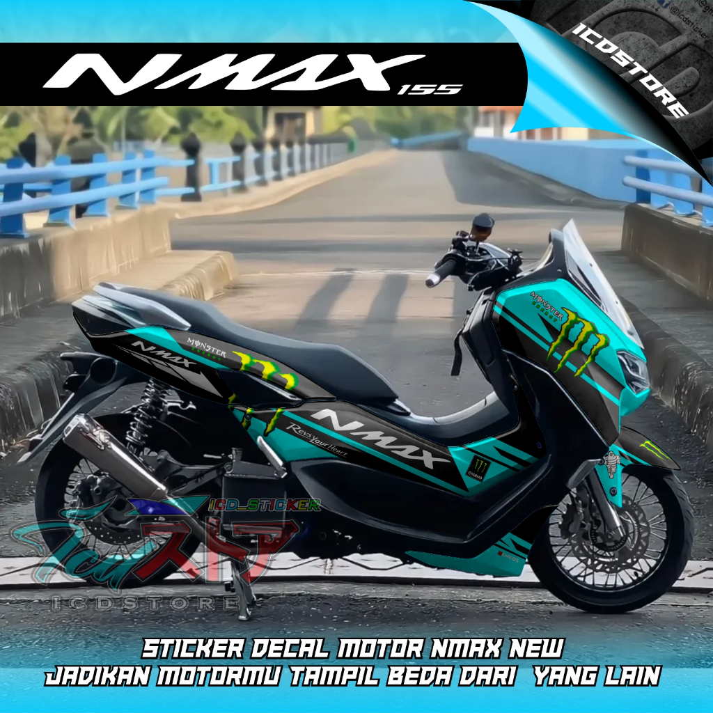 Jual Sticker Nmax New 2020 Motif Monster Energy Full Wrappink / BISA ...