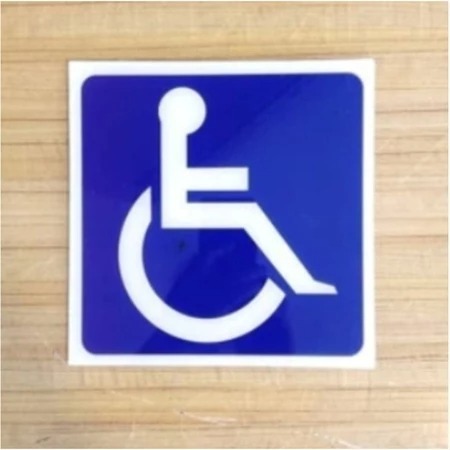 Jual STICKER VINYL DISABILITAS UK 30 X 30 CM K3 RAMBU SAFETY SIGN RAMBU ...