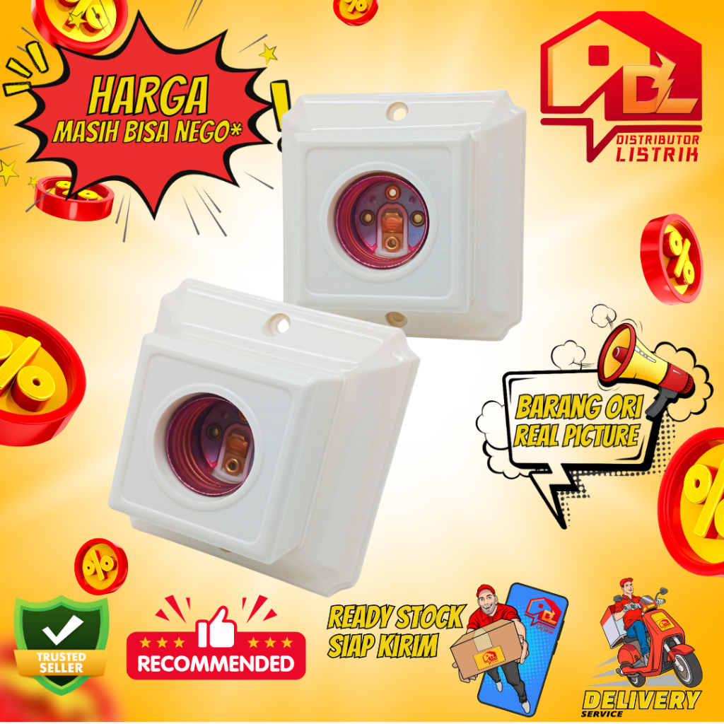 Jual Fitting Tempel Broco Kotak / Fitting Lampu Plafon | Shopee Indonesia