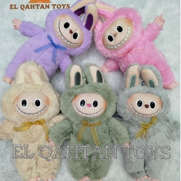 Jual koleksi mainan Boneka labubu Macaroons the monster exciting labu ...