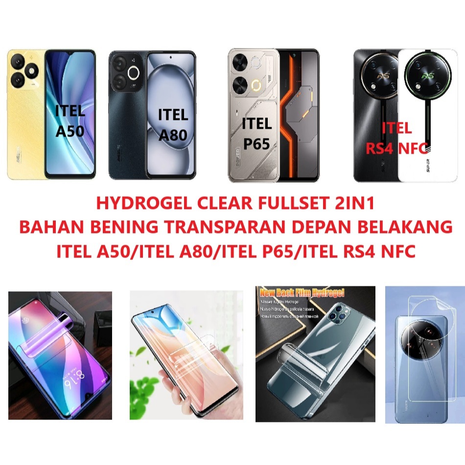 Jual ITEL A80 P65 A50 4G RS4 NFC A70 S23 S23+ FULLSET 2in1 HYDROGEL ...