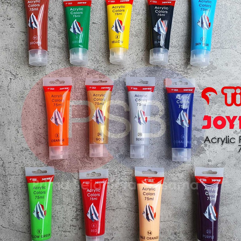 Jual Terjangkau Cat Akrilik Titi Joyko 75 ml Acrylic Paint Cat Akrilik ...