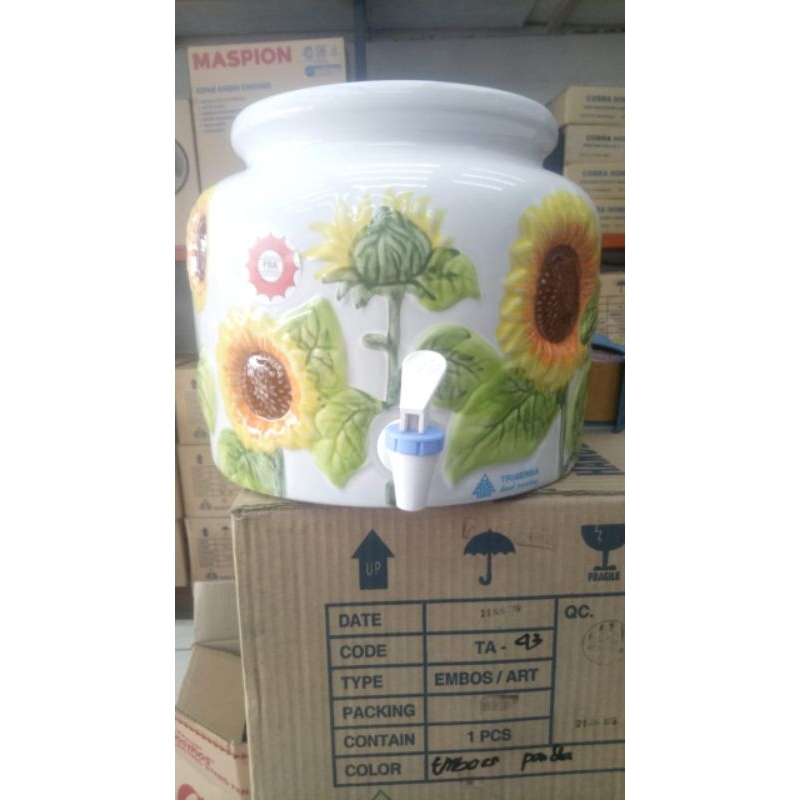 Jual GUCI GALON KERAMIK EMBOS BUAH | Shopee Indonesia