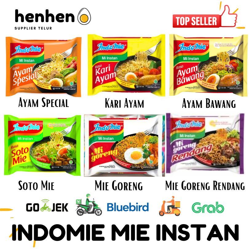 Jual MIE INSTAN INDOMIE INDOFOOD 7 VARIAN HENMART | Shopee Indonesia