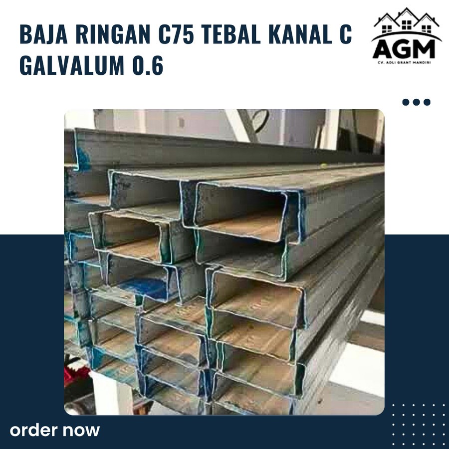 Jual baja ringan c75 tebal kanal C galvalum 0.6 | Shopee Indonesia