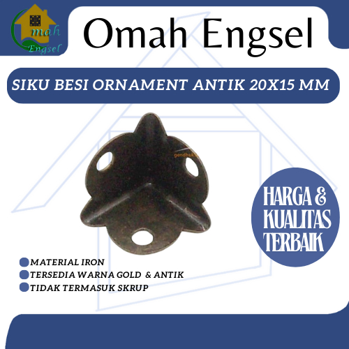 Jual Omah Engsel - Siku besi ornament antik 20x15 mm/ sudut pojok antik ...