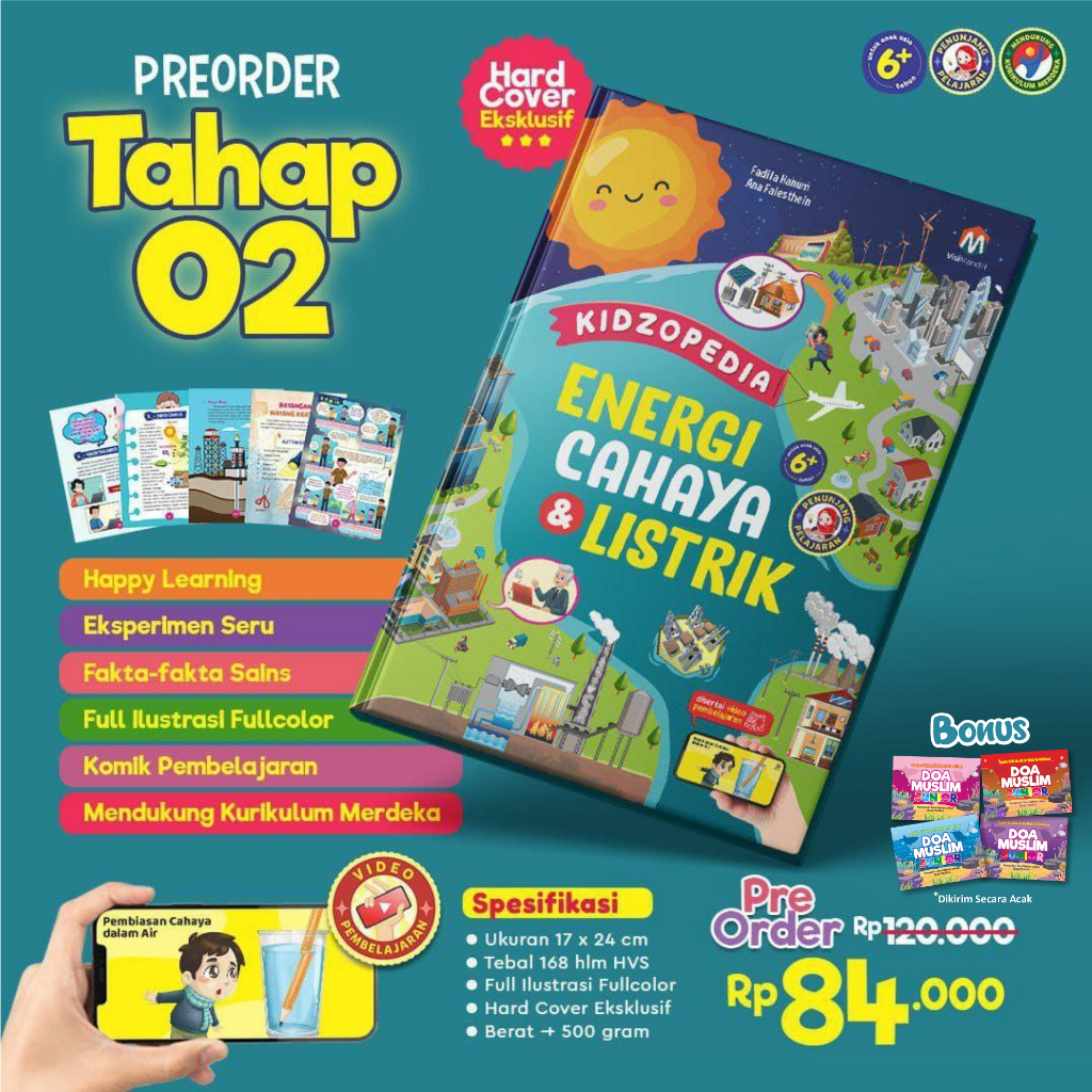 Jual Buku Sains Anak - Kidzopedia : Energi Cahaya & Listrik ziyadbooks + Bonus Doa Muslim Junior ...