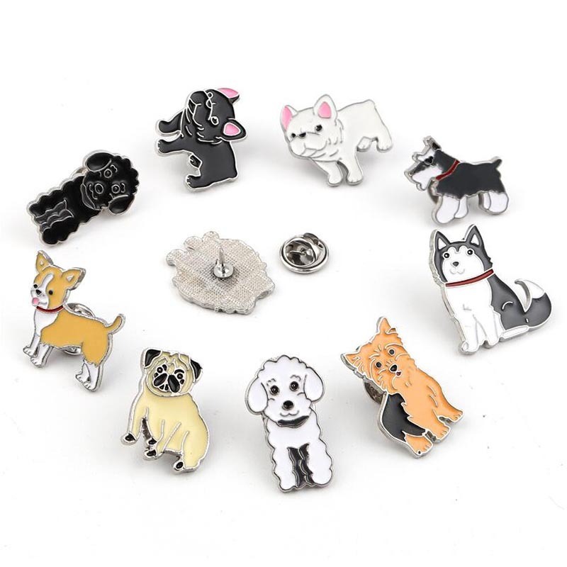 Jual Bros Pin Enamel Kartun anjing corgy poodle maltipoo panda kucing ...
