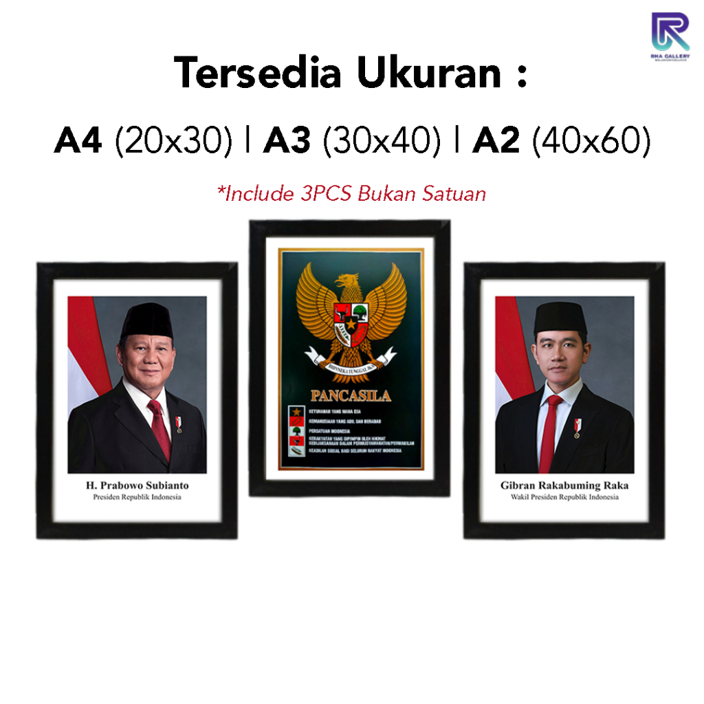 Jual RHA GALLERY Frame Bingkai SET Presiden Indonesia Edukasi Pajangan ...