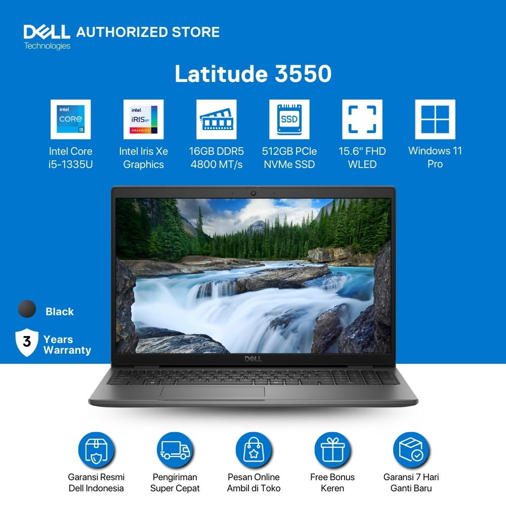 Jual Dell Latitude 3550 [Ci5-1335U-16GB-512GB-UMA-W11P-3YR] DELL ...