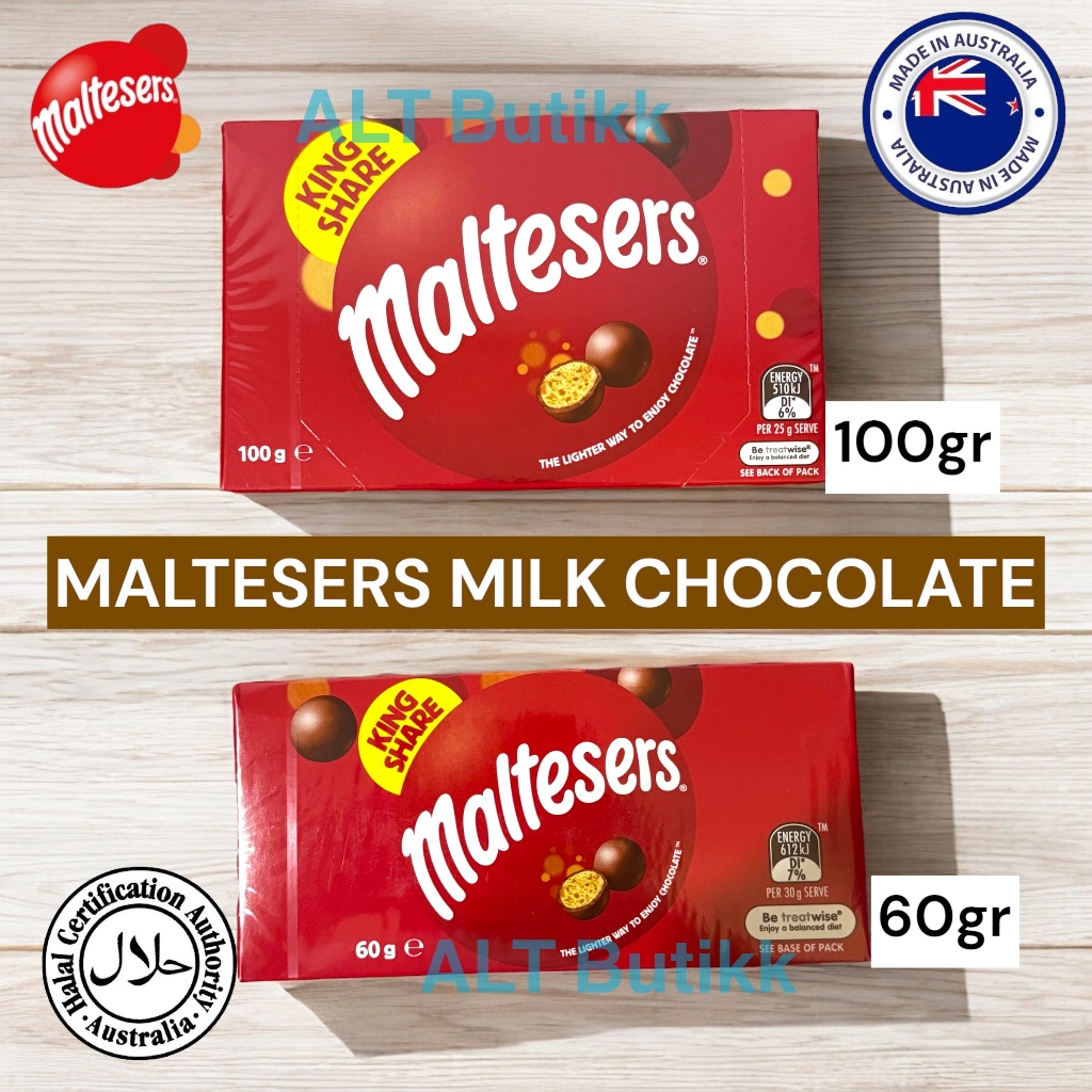 Jual [ BOX ] MALTESERS MILK CHOCOLATE | KING SHARE | COKELAT MALTESER ...