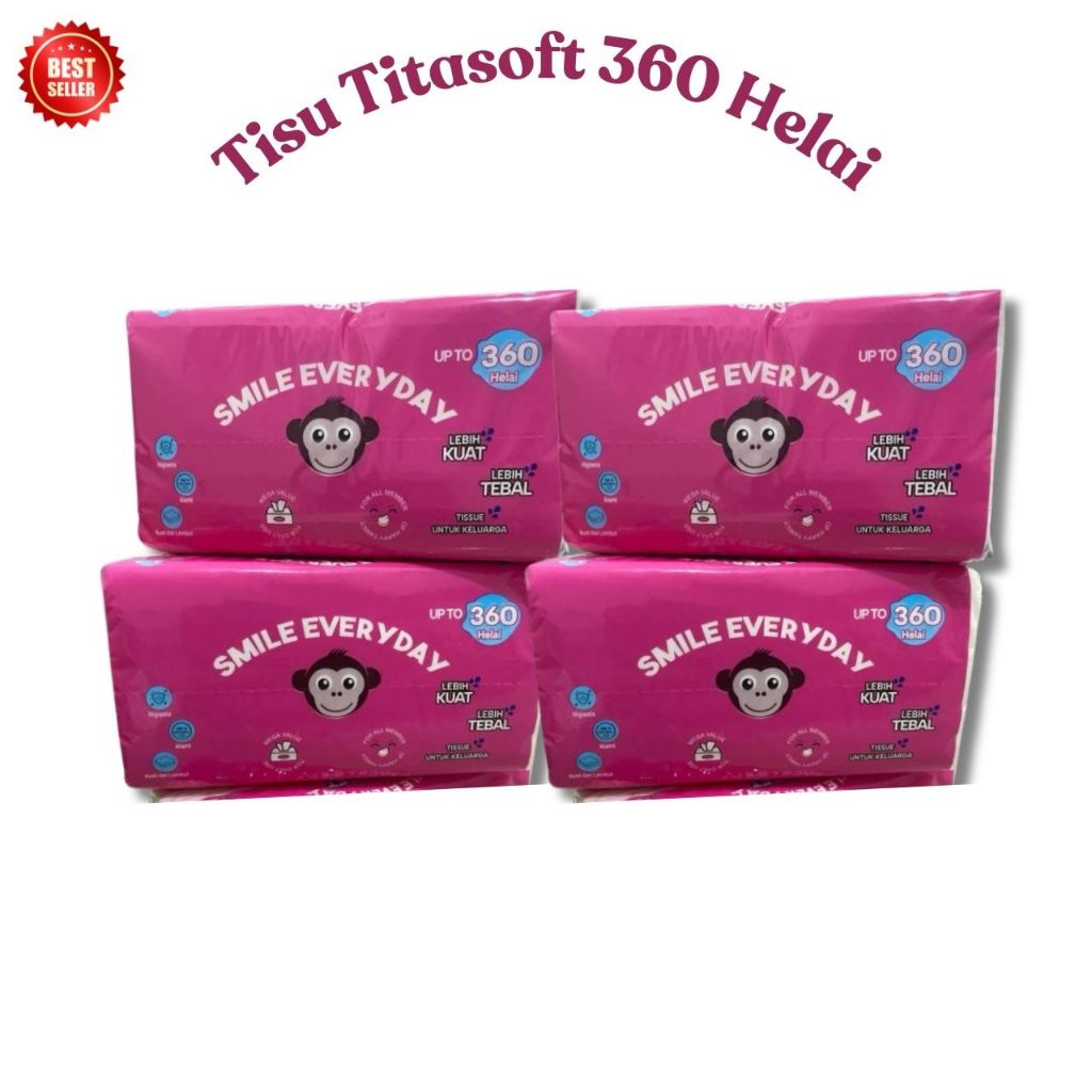 Jual [4 PACK] Tisu Murah Tita Soft Facial Tissue 360 Helai | Shopee ...