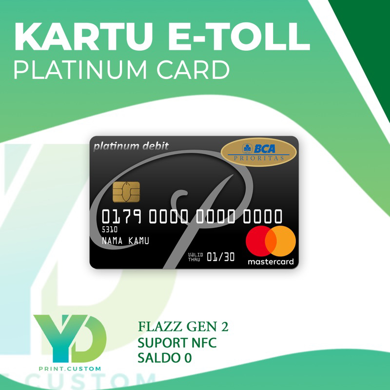 Jual Kartu etoll Flazz BCA Gen 2 Suport NFC edisi Platinum card | Shopee Indonesia