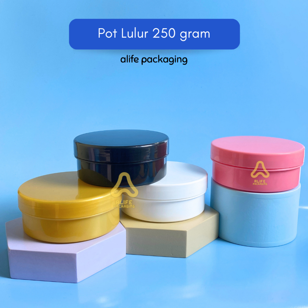 Jual Pot Lulur 250 gr | Pot Lulur Pomade Kosong 250 gram | Pot Pomade ...