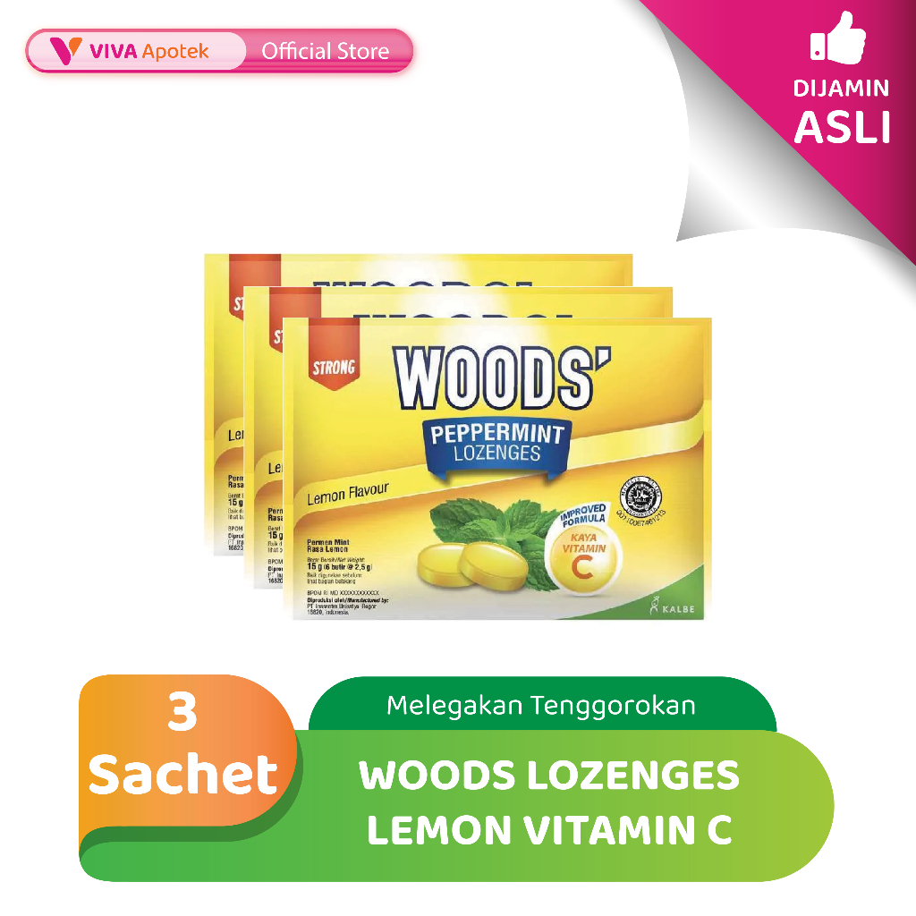 Jual Woods Lozenges Lemon Vitamin C (Pack - 3 Sachet) | Shopee Indonesia