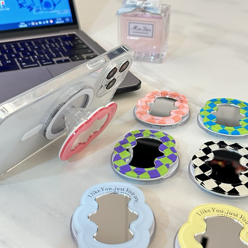 Jual Popsocket Kaca Estetik Wave Lucu Motif Mirror Griptok (BIASA ...