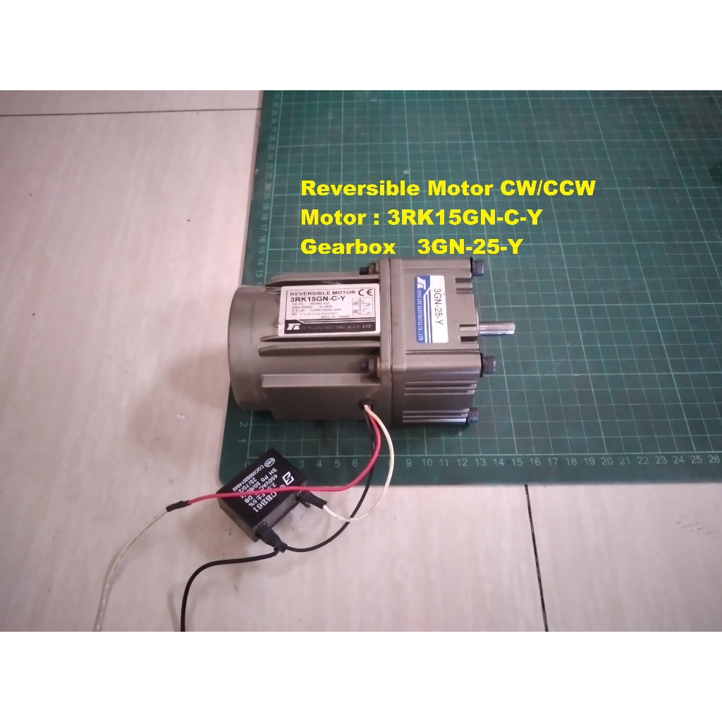Jual AC 220V Motor Gearbox Induction CW/CCW Ratio 1:25 | Shopee Indonesia