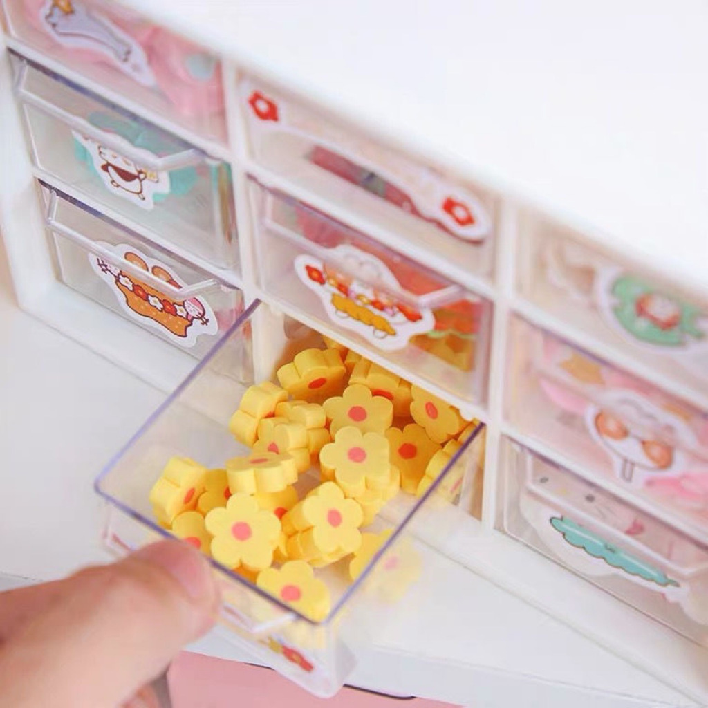 Jual Mini Storage Box Perhiasan 9 Sekat / Kotak Laci Kecil Aksesoris ...