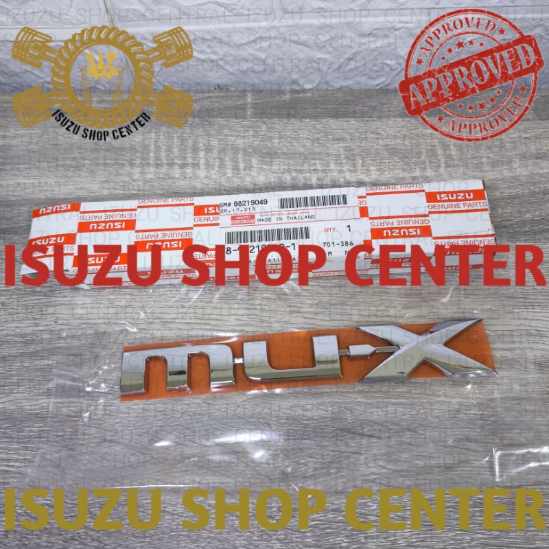 Jual EMBLEM DECAL TULISAN MU-X ISUZU MUX BELAKANG ORIGINAL GENUINE ...