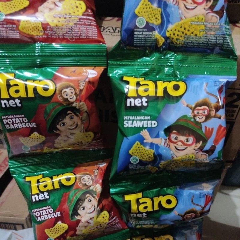 Jual Taro Net Snack Ecer 2000an 1renceng isi 10pcs x 17gr | Shopee ...
