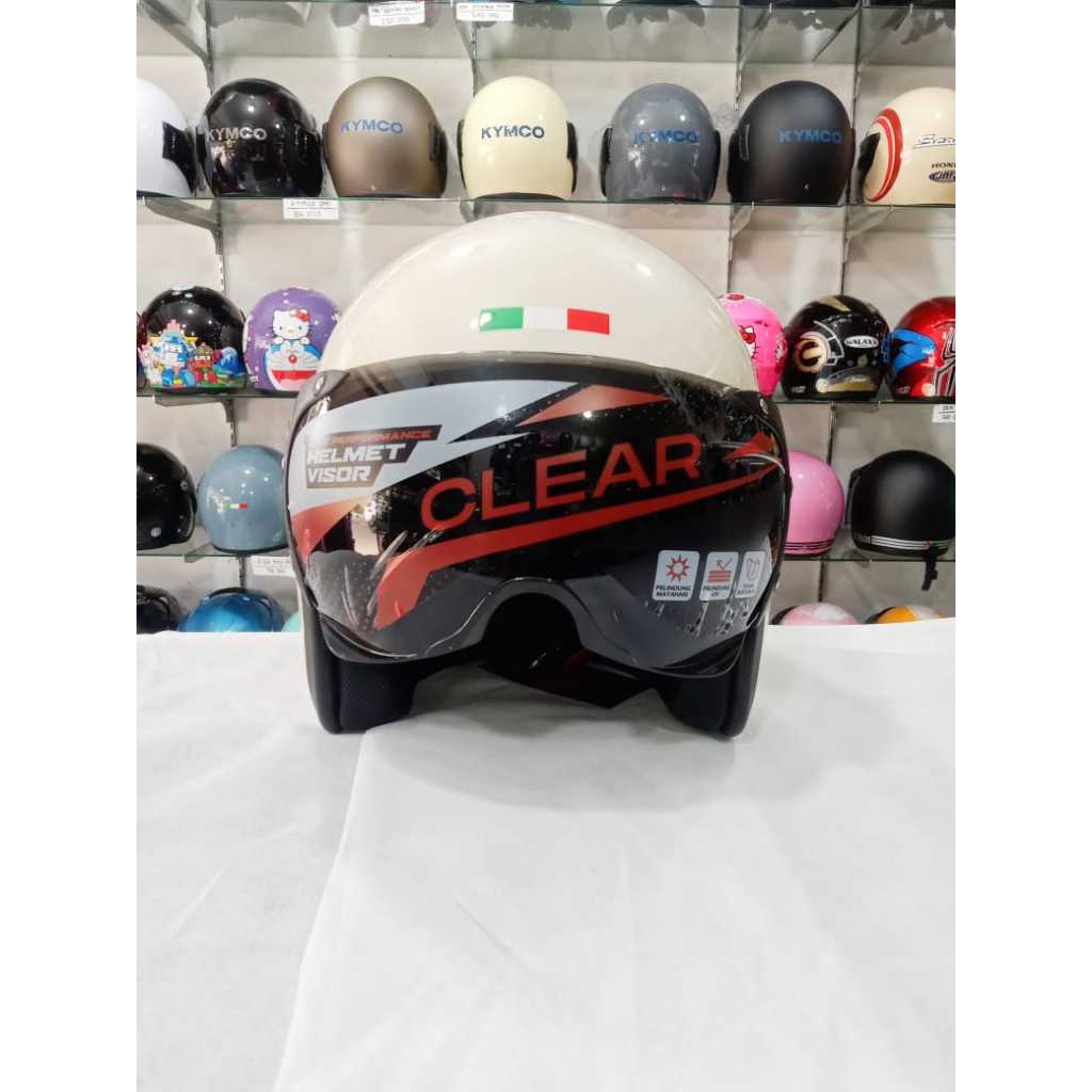 Jual DAG Pilot Helm Dewasa Kaca Pilot Cream Glossy Standar Keamanan SNI ...