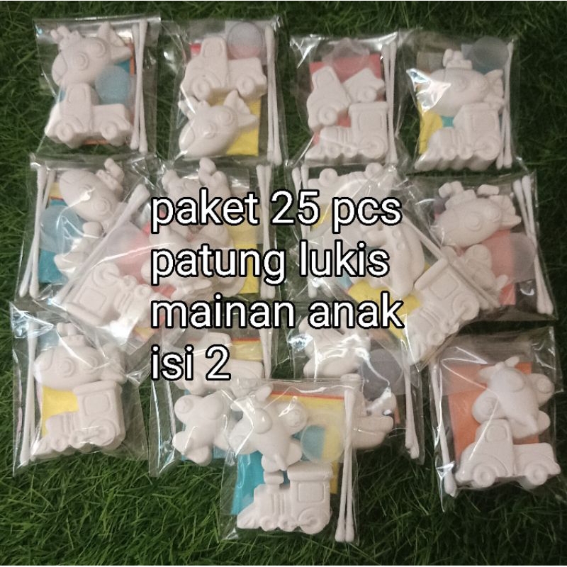 Jual 25 pcs isi 2 patung lukis maenan anak / patung maenan anak ...