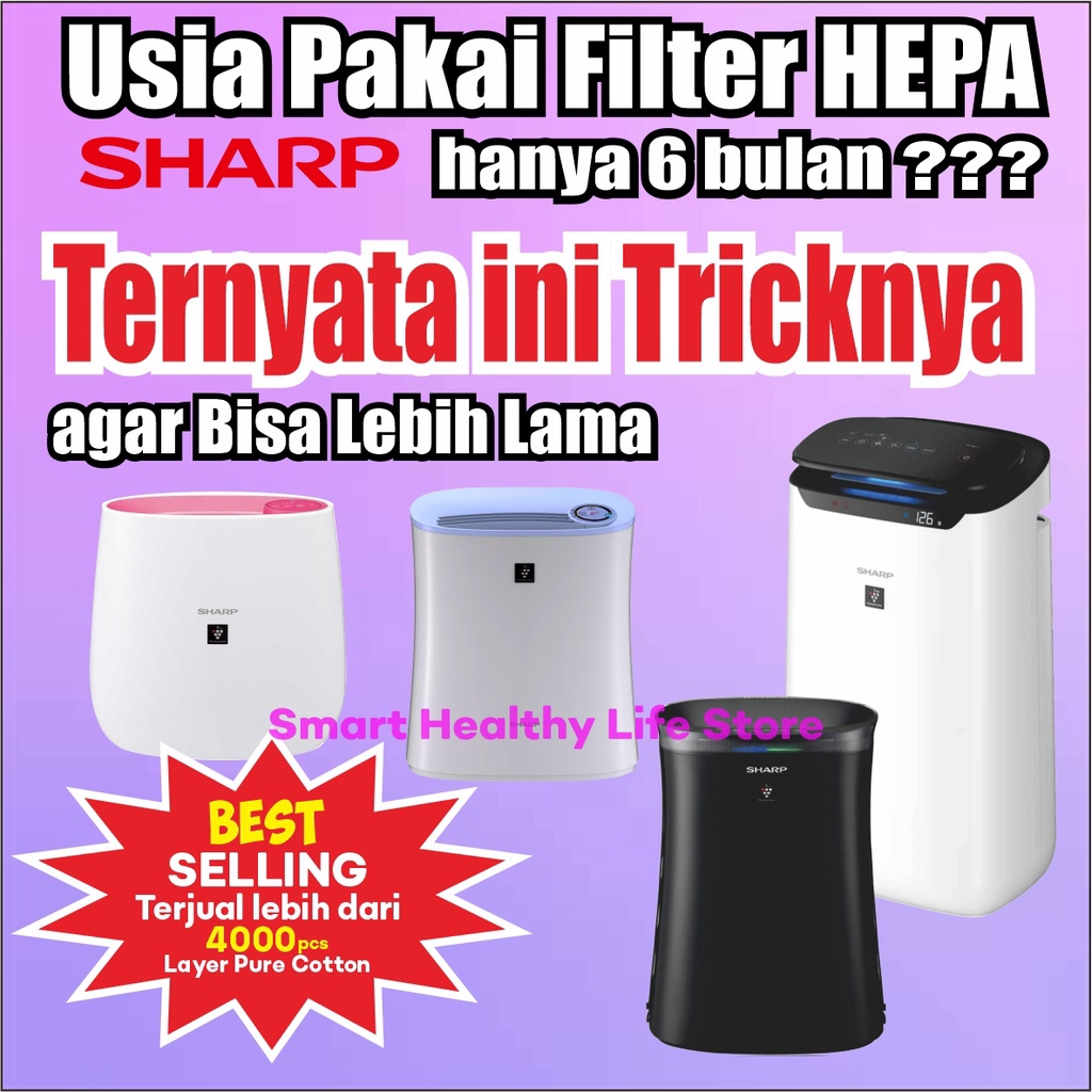 Jual Layer HEPA Pure Cotton Filter Air Purifier SHARP DAIKIN Ukuran ...
