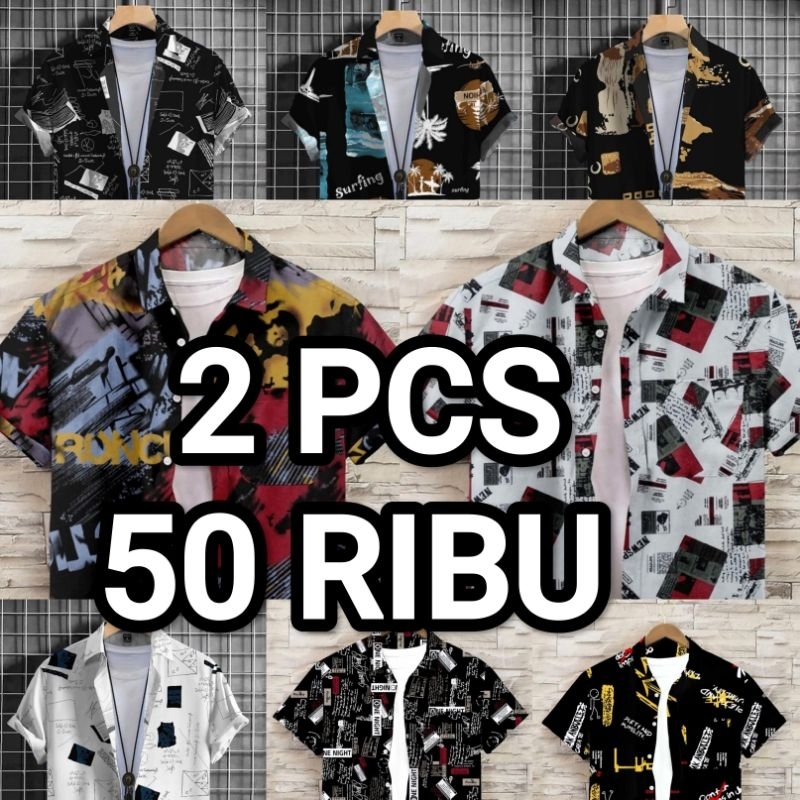 Jual PAKET KEMEJA MOTIF VINTAGE SURVING PRIA 2 PCS 50 RIBU | Shopee ...