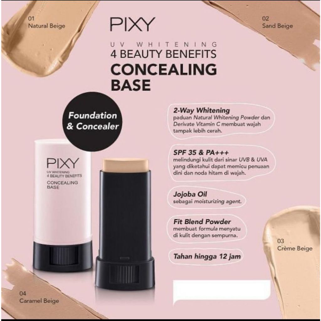 Jual PIXY UV Whitening Concealing Base Concealer SPF35 PA+++ 9gr ...