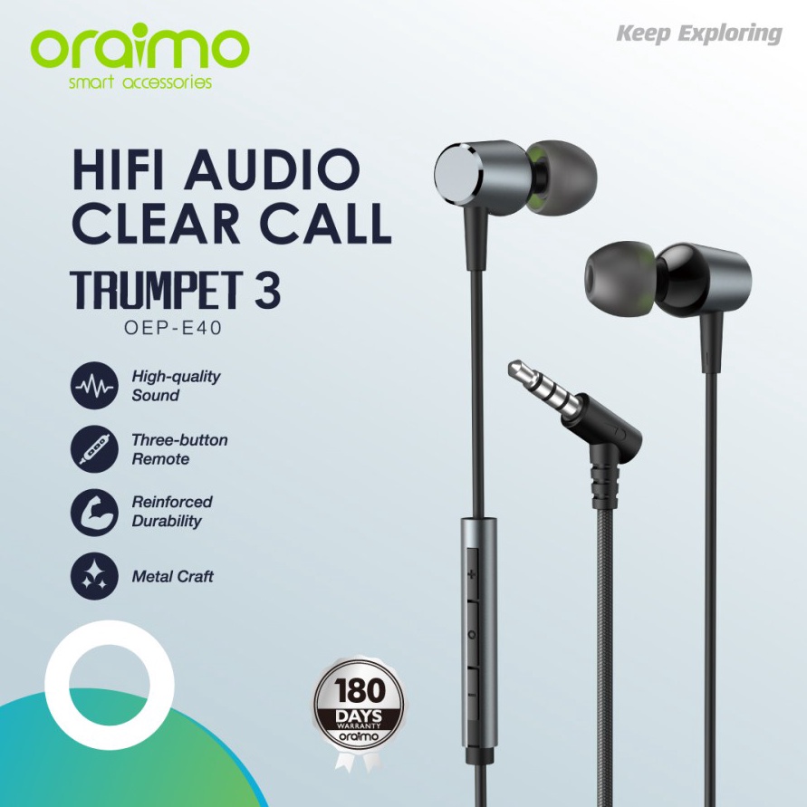 Jual Oraimo Trumpet 3 Eahone Pure Bass Headset Handsfree Oep E4 ...