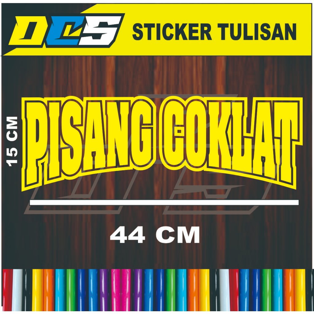 Jual STICKER TULISAN PISANG COKLAT STICKER TEMPELAN UNTUK NAMA JUALAN ...