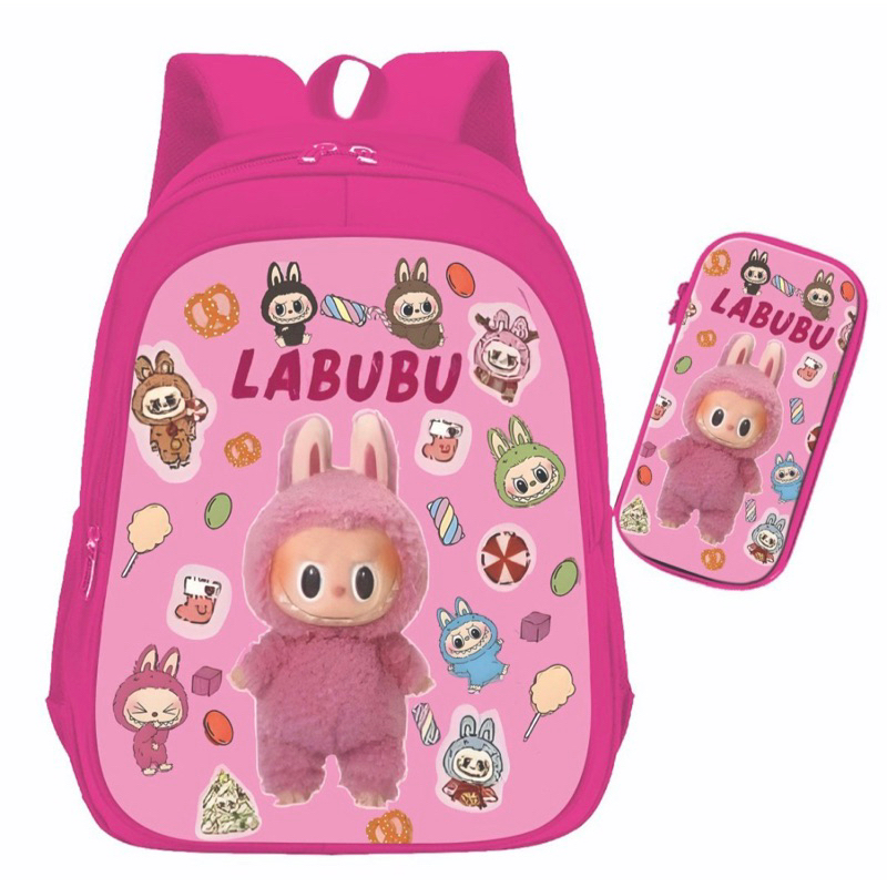 Jual Tas Sekolah Labubu Anak TK PAUD Bonus Tempat Pensil Pink Fashio / Labubu Candy Bag | Shopee ...