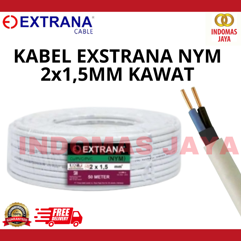 Jual Kabel NYM Extrana 2x1,5mm Harga Permeter | Shopee Indonesia