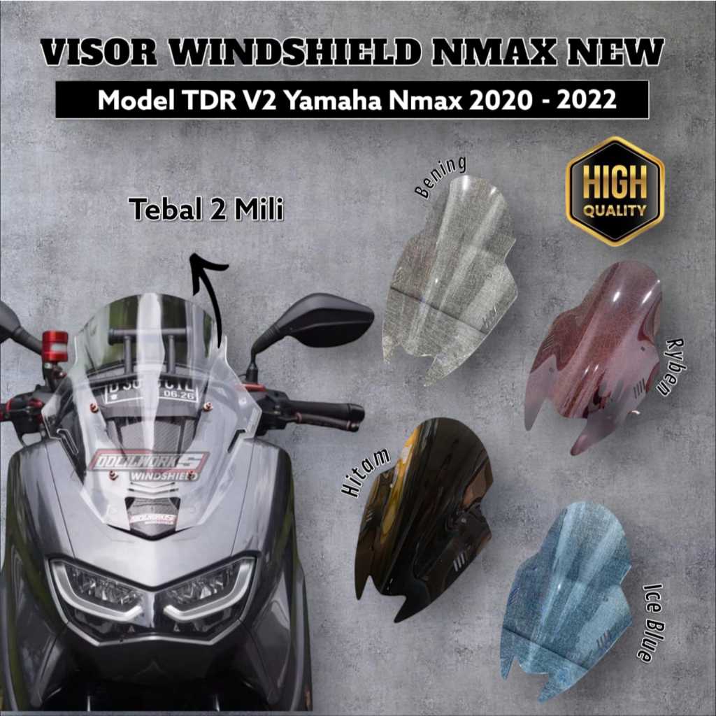 Jual Visor windshield Nmax New V2 TDR Visor Nmax New V2 Model TDR V2 ...