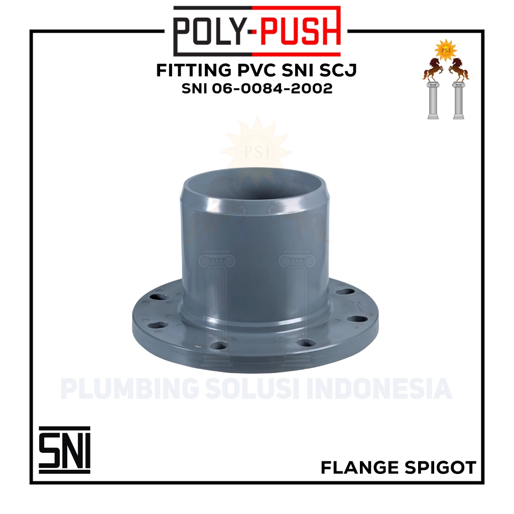 Jual Poly Push Flange Spigot PVC SNI 4 Inch / 110 mm Flange PVC ...