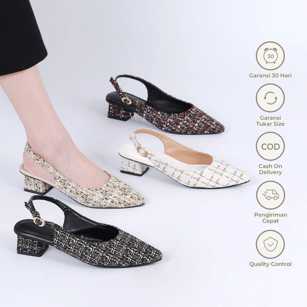 Jual WINOD Given Heels 3cm Sepatu Kantor Wanita Daily | Shopee Indonesia