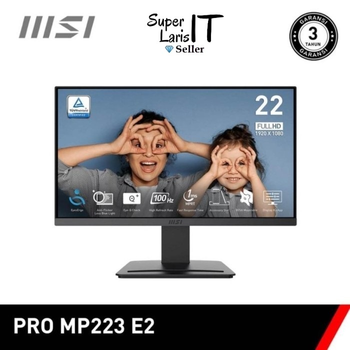 Jual Monitor MSI PRO MP223 E2 22" FHD VA 100hz HDMI DP | Shopee Indonesia