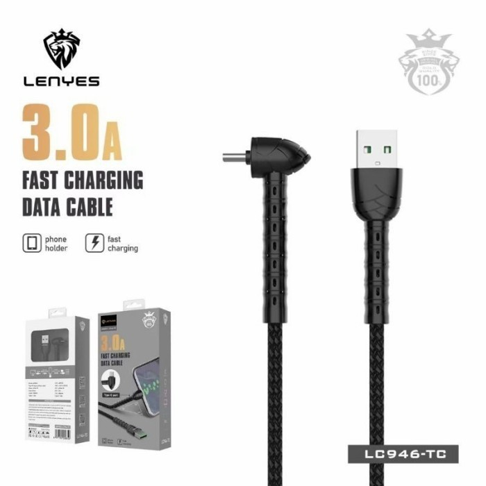 Jual LENYES LC946 KABEL DATA YPE C LIGHTNING 3A PHONE STAND DATA CABLE ...