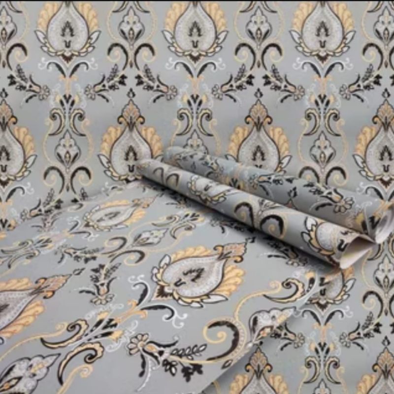 Jual Wallpaper Sticker Dinding Motif Batik Elegant Mewah Untuk Dekorasi Rumah Ruang Tamu Kamar ...