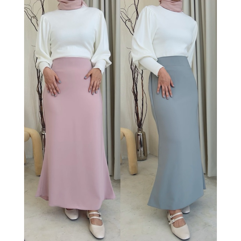 Jual ruwie mermaid skirt korean crepe silk | Shopee Indonesia