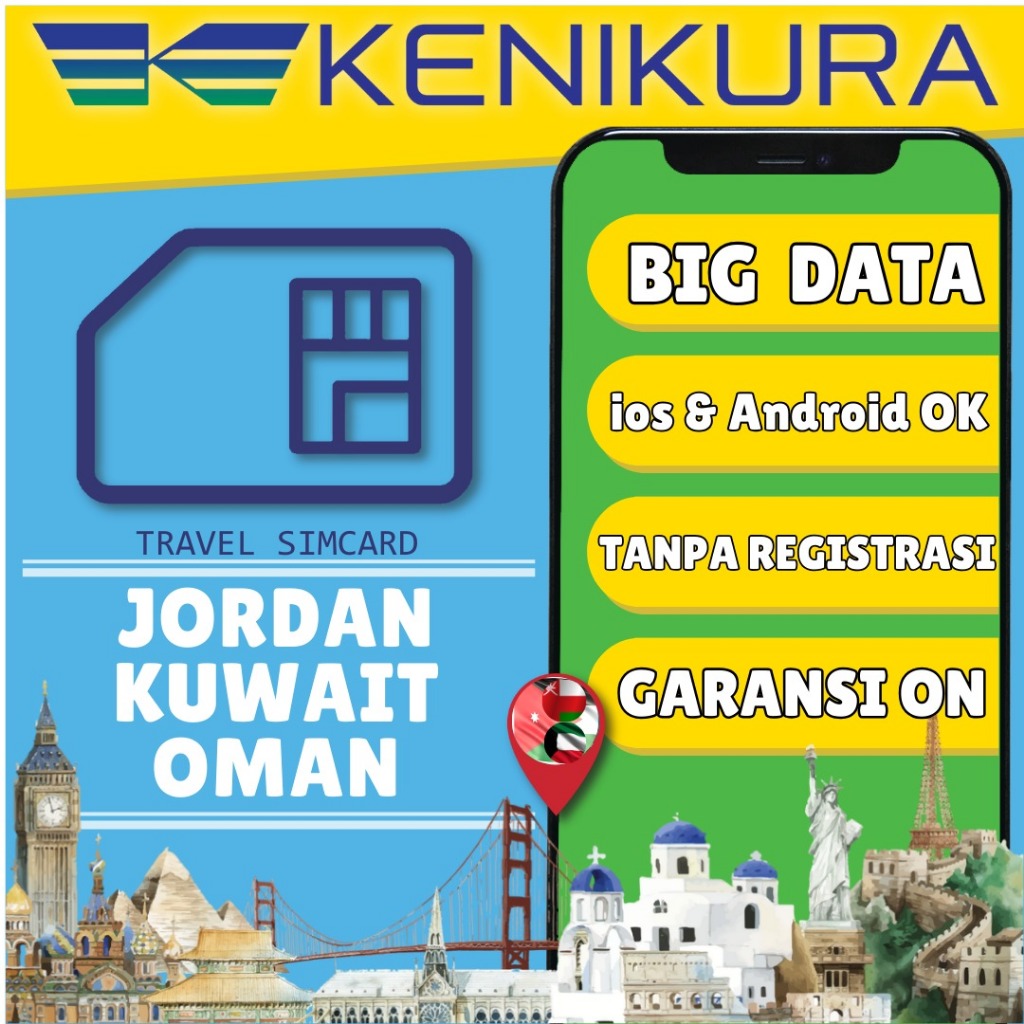 Jual Simcard Jordan Kuwait Oman internet data sim card Yordania ...