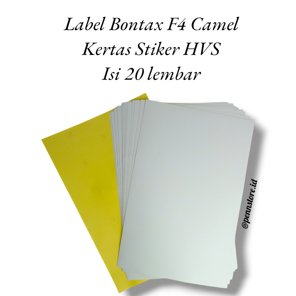 Jual (isi 20 lembar) Label Bontax F4 Camel - Kertas Sticker HVS ...