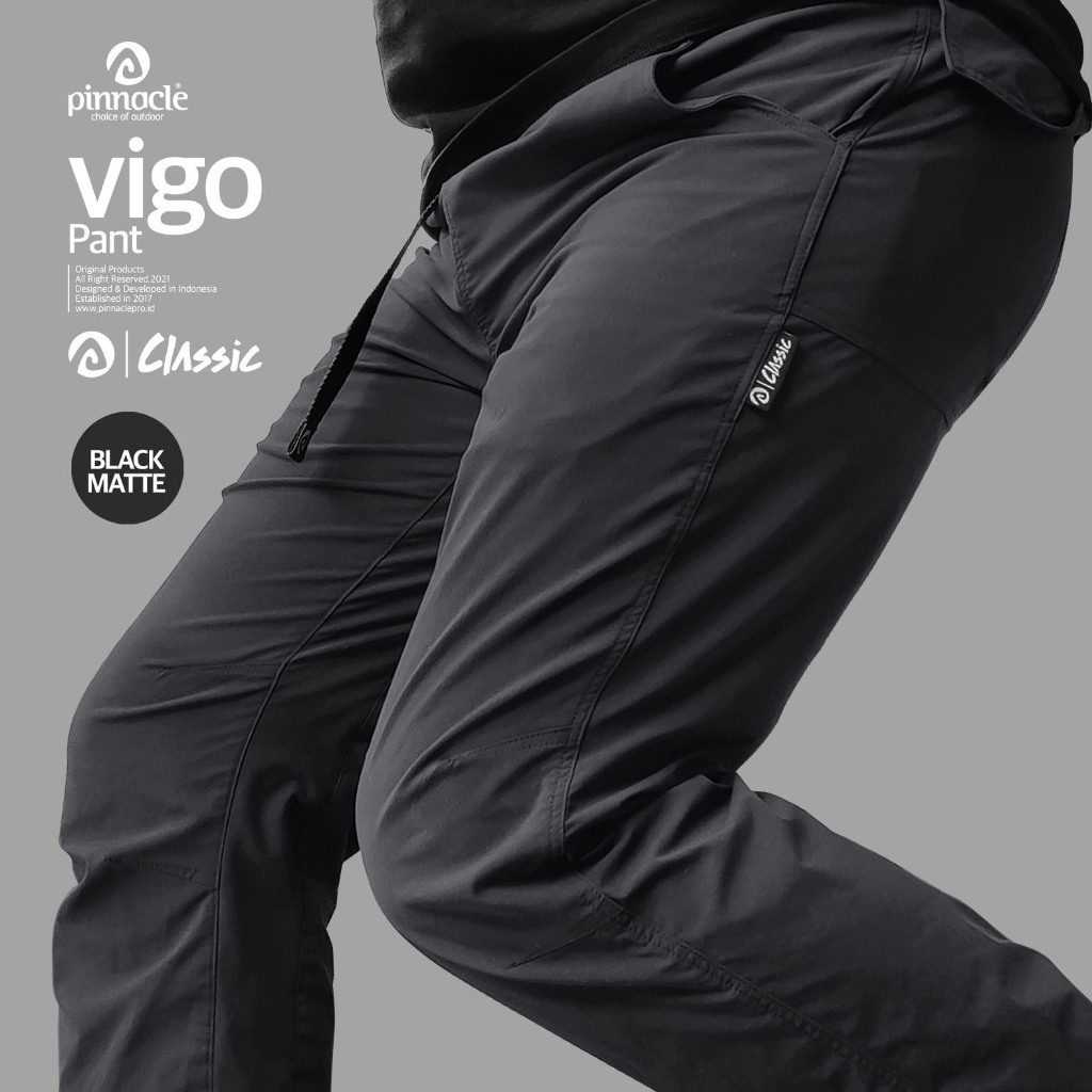 Jual Pinnacle Pro Official Vigo Classic Pant - Black Matte | Shopee ...