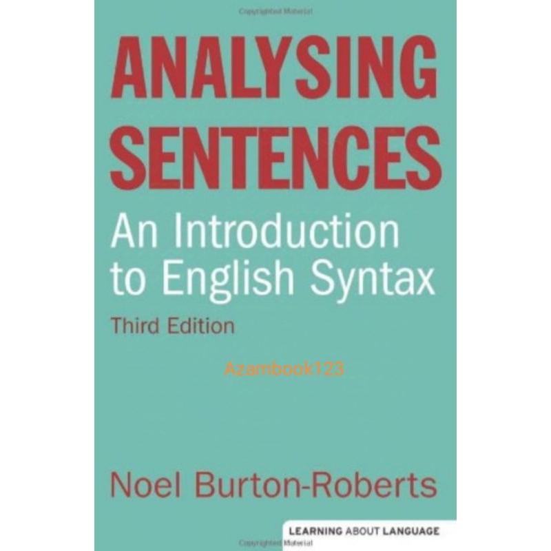 Jual Buku Analysing sentences an introduction to English syntax 3rd Edition | Shopee Indonesia